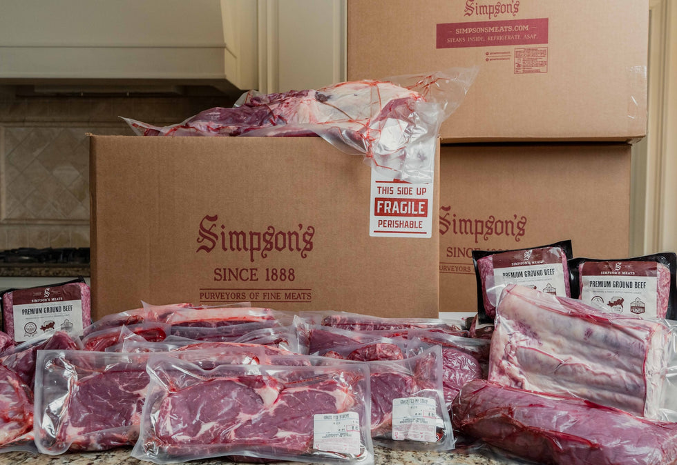 Simpson Farms Grass Fed 1/2 Cow | Premium Meat Bundle – Simpson's Meats